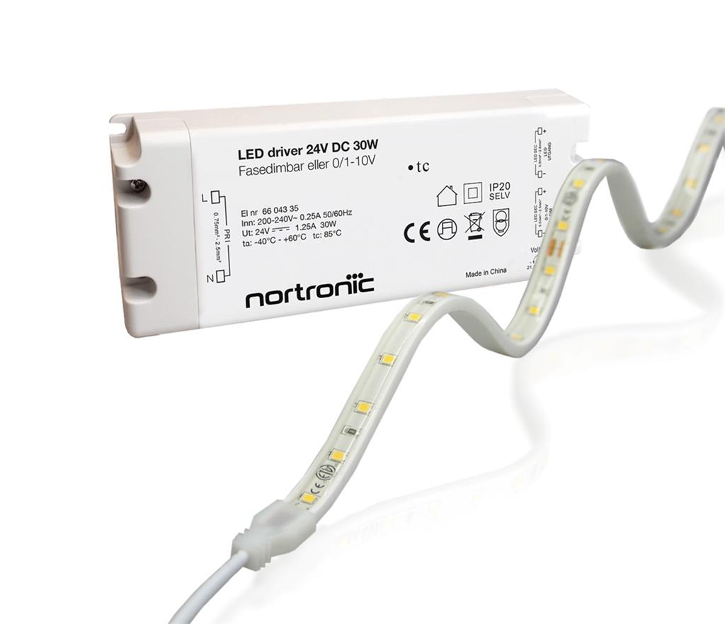LEDstrip KIT 24V 827 8W 1040lm 3m IP65 2700K - IP65 - 3m - Fasedimbar ...