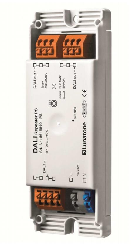 DALI Repeater med DALI PS 200mA Forsterker m/ DALI strømforsyning ...